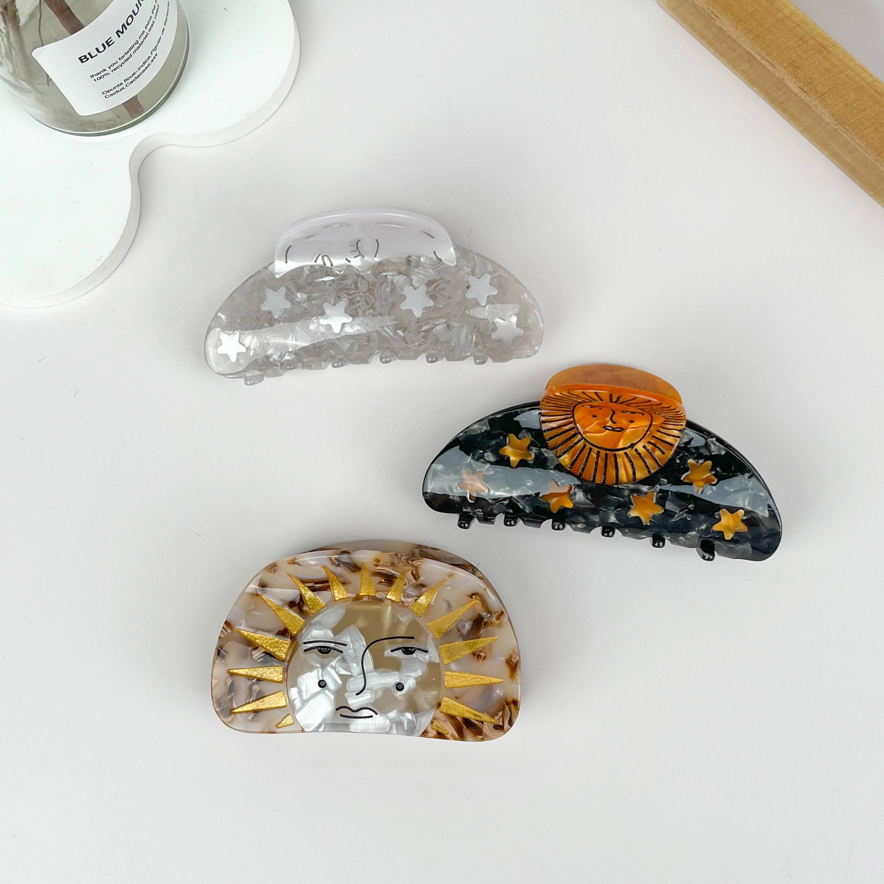 Sun Series Acetate Hair Claw Clip | Pink Bronco